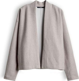 someday Sweatjacke Unida aus weich gebrushtem Sweat Weite O-Silhouette mit offener Front und angerauter Haptik