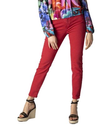 Desigual Womens Denim_Carlota Jeans, Red, 40