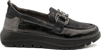 Generico Mysoft Mocassins pour femme avec mousse &agrave; m&eacute;moire de forme, fermeture &eacute;clair lat&eacute;rale, plateforme 4 cm, cuir synth&eacute;tique, technologie Dry Go, ultra l&eacute;