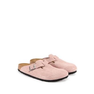 Birkenstock Mules plates Boston en cuir daim