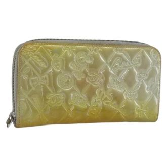 Chanel Portefeuille long vintage Pre-owned - Femme - Pre-owned - Jaune - Taille: ONE Size