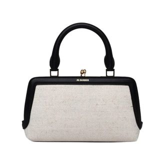 Jil Sander Goji Mini Handtasche mit Leinwand - - Bags - Damen - Beige - ONE SIZE
