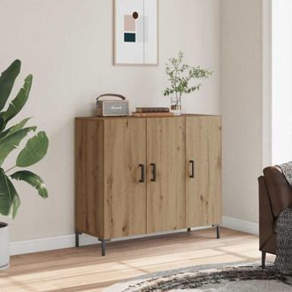 vidaXL Buffet ch&ecirc;ne artisanal 90x34x80 cm bois ding&eacute;nierie - Vidaxl