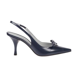 Roberto Festa Milano Schwarze Geb&uuml;rstete Leder Slingback Schuhe - - Shoes - Damen - Schwarzk - 36 EU