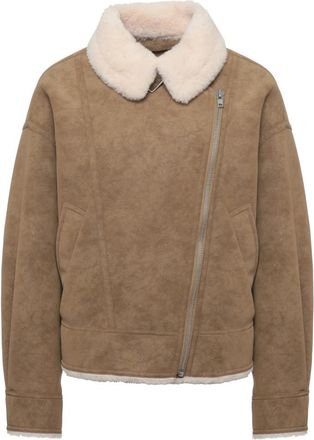 Stand Studio Shearling-Jacke - - Jackets - Damen - Braun - XS