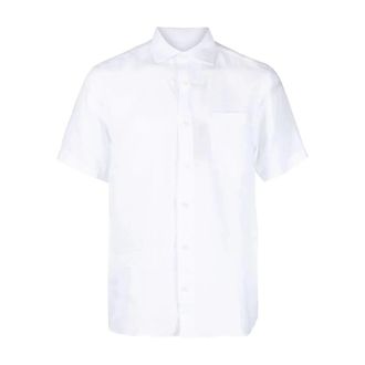Paul & Shark Leinen Kurzarmhemd - - Shirts - Herren - Wei&szlig; - 2XL