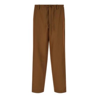 Dries Van Noten Homme, Pantalons, Brun, Taille: 2XL Penny Long Pants