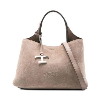 Tod's Femme, Sacs, Brun, Taille: ONE Size T Timeless Mini Tote