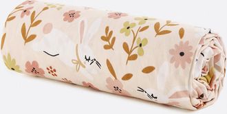La Redoute Interieurs Drap-housse B&eacute;b&eacute; Coton Biologique Lapin Fleuri