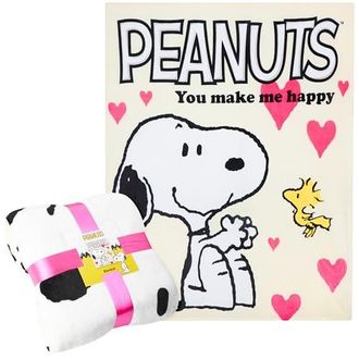 Peanuts Snoopy Couverture Polaire Enfant Adulte Plaid Lit 150x130 cm Ultra Doux et Moelleux Décoration Chambre Idée Cadeau Femme Fille et Ado