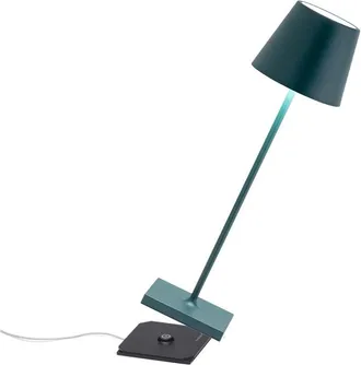 Zafferano Zafferano - Lampe de table led Poldina Pro Vert Fonc&eacute;, rechargeable et dimmable avec une autonomie allant jusqu&agrave; 12 heures