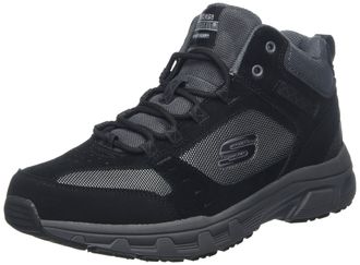 Skechers Herren Oak Canyon Ironhide trekking shoes,hiking boots, Black Suede Mesh Pu Charcoal Trim, 42.5 EU