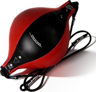 Generic Doppelendball f&uuml;r das Boxtraining, Langlebige Materialien, Elastisches Seil, Universeller Speedball mit Pumpe (Rot)