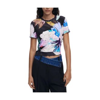 Desigual T-Shirt mit Rundhalsausschnitt - - Tops - Damen - Mehrfarbig - XS