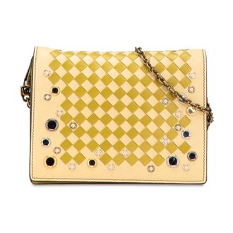 Bottega Veneta Portefeuille Pre-owned avec Cha&icirc;ne - Femme - Pre-owned - Jaune - Taille: ONE Size