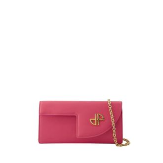 Patou Rosa Lederkettenschultertasche - - Bags - Damen - Rosa - ONE SIZE