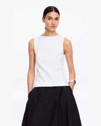 Arket Top Mit U-Boot-Ausschnitt -Wei&szlig;