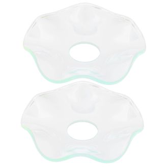 Valiclud 2 St&uuml;ck Geriffelte Wachstropfenf&auml;nger aus Klarglas Dekorative Wachsauffangschalen f&uuml;r Spitzkerzen Tropfschutz f&uuml;r Kerzenst&auml;nder Transparent Vielseitig