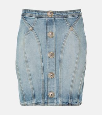Balmain Mini-jupe en jean