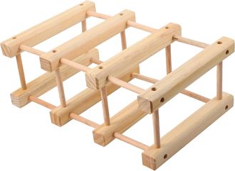 Valiclud DIY-weinregal Aus Holz Für Aufbewahrung Von Weinflaschen in Reihe Tischdekoration Küchenregal