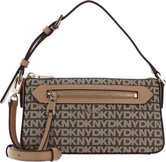 DKNY Womens Bryant Ave Top Zip Demi Crossbody, Chino/Cappuccino