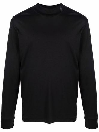 Polo Ralph Lauren pull en maille fine &agrave; col montant - Noir