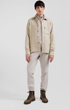 Eden Park Surchemise En Coton M&eacute;lang&eacute; Beige