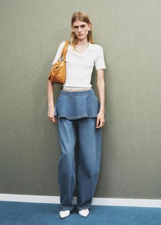 Mango Denim-Microrock mittelblau - Damen - XXS-XS - MANGO