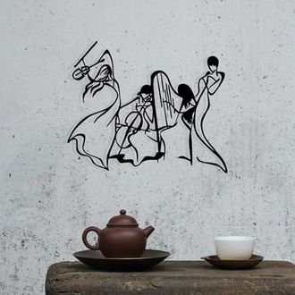 Hanah Home Stylish Black Decorative Metal Wall Accessory, 52 x 42 cm | 100% Metal, 1.2 mm Thickness | Perfect for Modern Home Decor & Unique Wall Art