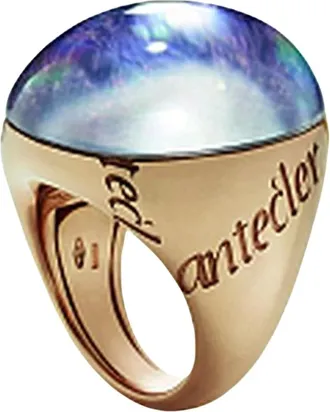 CHANTECLER Femme, Accessoires, Jaune, Taille: 52 MM Ring