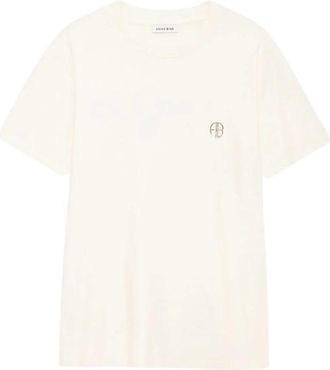 Anine Bing Femme, Tops, Beige, Taille: 36 FR Anine Bing Tee-Shirt Wagner Soft Stencil - Cr&egrave;me
