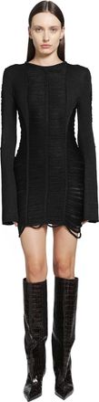 The Attico Fringed Viscose Mini Dress