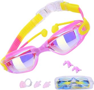 Generic Schwimmbrille mit Ohrst&ouml;pseln, Schwimmbrille, Anti-Beschlag-Schnorchelbrille und Ohrst&ouml;psel - UV-Schutz, Wassersportbrille f&uuml;r klare Sicht