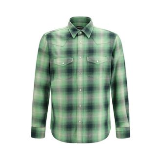 Tom Ford Homme, Chemises, Multicolore, Taille: XL Cotton Pattern Shirt