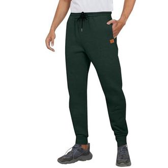 Generic Pantalon de jogging pour homme - Taille &eacute;lastique - Coupe d&eacute;contract&eacute;e - Respirant - Confortable - Avec poches, Vert noir, XXL