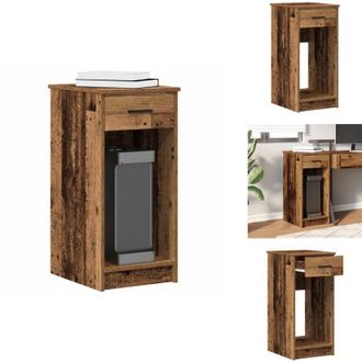 vidaXL Vidaxl - Computerschrank mit Schublade Altholz-Optik 35x45x77 cm - Computerschrank - Computerschr&auml;nke - PC-Schrank - B&uuml;roschrank