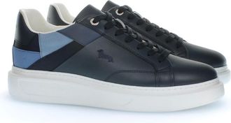Harmont & Blaine Homme, Chaussures, Bleu, Taille: 45 EU Baskets en mati&egrave;res m&eacute;lang&eacute;es