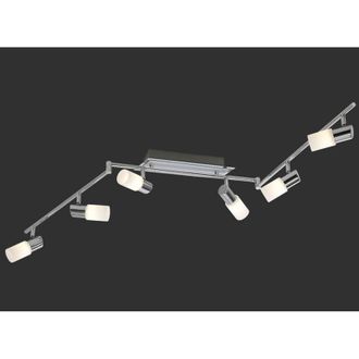 Trio 6-flammiger led Deckenstrahler clapton mit Glasschirmen, Breite 150cm