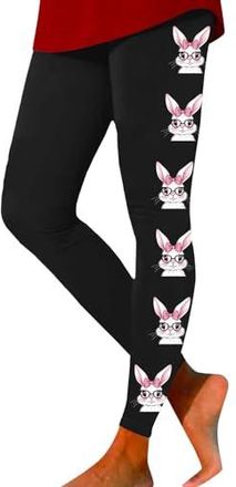 Generic Collants thermiques pour femmes, hommes, femmes, lapins de P&acirc;ques, pantalons de yoga, leggings d&eacute;contract&eacute;s, gris, M