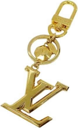 Louis Vuitton unisex, Pre-owned, Jaune, Taille: ONE Size Porte-cl&eacute;s en m&eacute;tal Pre-owned