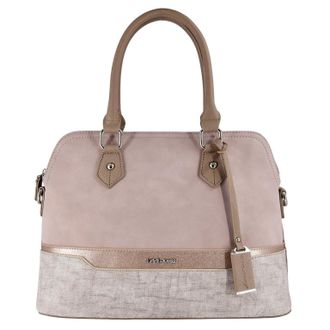 David Jones Damen Handtasche Elegante Tasche - Frau Henkeltasche Shopper PU Leder - Mehfarbig Schultertasche Bowling Stil Top Griff Gestreift - Umhängetasche Tote