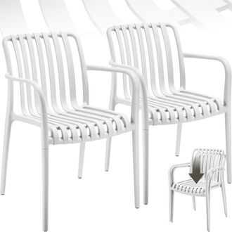 TecTake Tectake - Chaises de jardin résistant aux intempéries et aux uv facile dentretien
