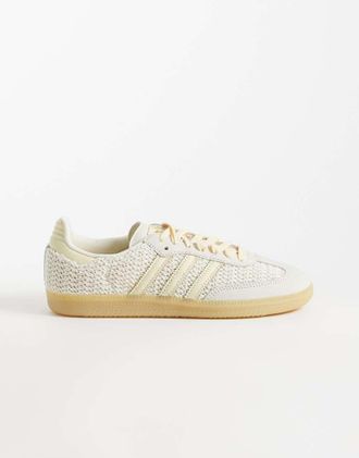 adidas Originals Samba OG - Baskets au crochet - Cr&egrave;me et jaune beurre