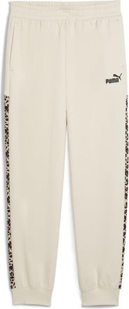 Puma Damen Essentials Comfort High-Waist Jogginghose mit Animal-Print XXS, Alpine Snow White