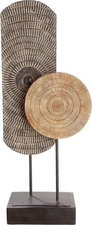 Gilde Poly Skulptur Carve auf Sockel - dekorative Figuren - Deko Wohnzimmer - braun - Höhe 47,5 cm, Naturfarben