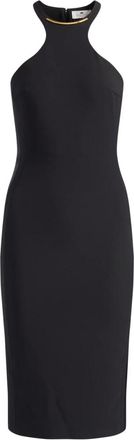 Elisabetta Franchi Femme, Robes, Noir, Taille: 42 FR Midi Cr&ecirc;pe Dress