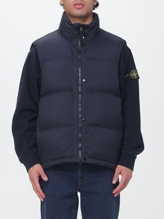 Stone Island Gepolsterte, wasserabweisende Weste von aus Cordura-Nylon mit Trichterkragen