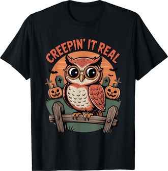 Shinkai Creepin It Echt lustige Halloween-Eule T-Shirt
