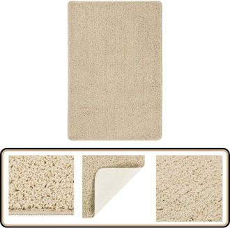 vidaXL Vidaxl - Shaggy-Teppich Creme 140x200 cm Rutschfest - Shaggy Teppich - Wohnzimmer Teppich - Flur Teppich - Cremefarbener Teppich - pp Teppich