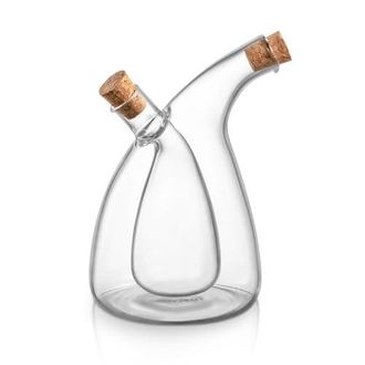 Tescoma VIRGO &Ouml;lflasche Essigflasche 2-in-1 aus robustem Borosilikatglas, 300 ml und 50 ml - 658194